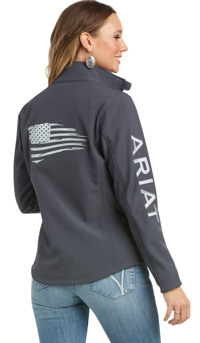 Ariat Women's REAL Team Patriot Softshell Jacket - Grey – El Dorado Western
