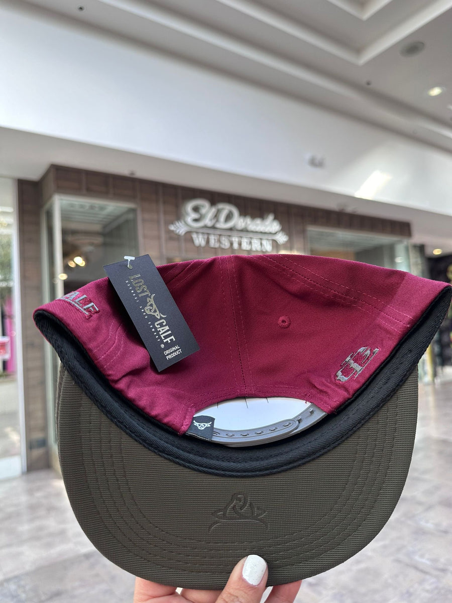 Lost Calf Cap - Maroon / Grey Flat – Dorado Western