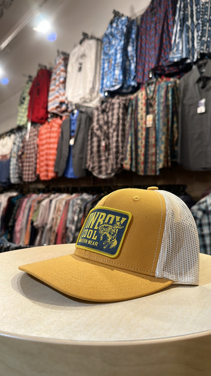 Rough rider cap - Mustard / Cream – El Dorado Western